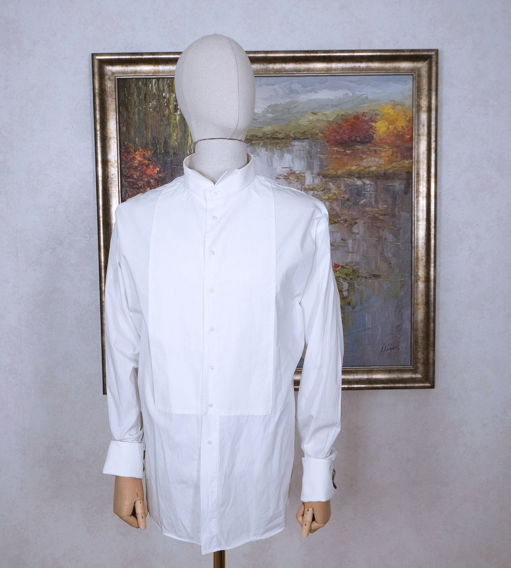 Frederic Theak, used formal shirt, collar size 18.5, big men's clothin ...