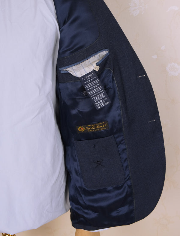 Hackett, mainio tumma puku, koko 50, Loro Piana -kangas – Pukimo Raivio